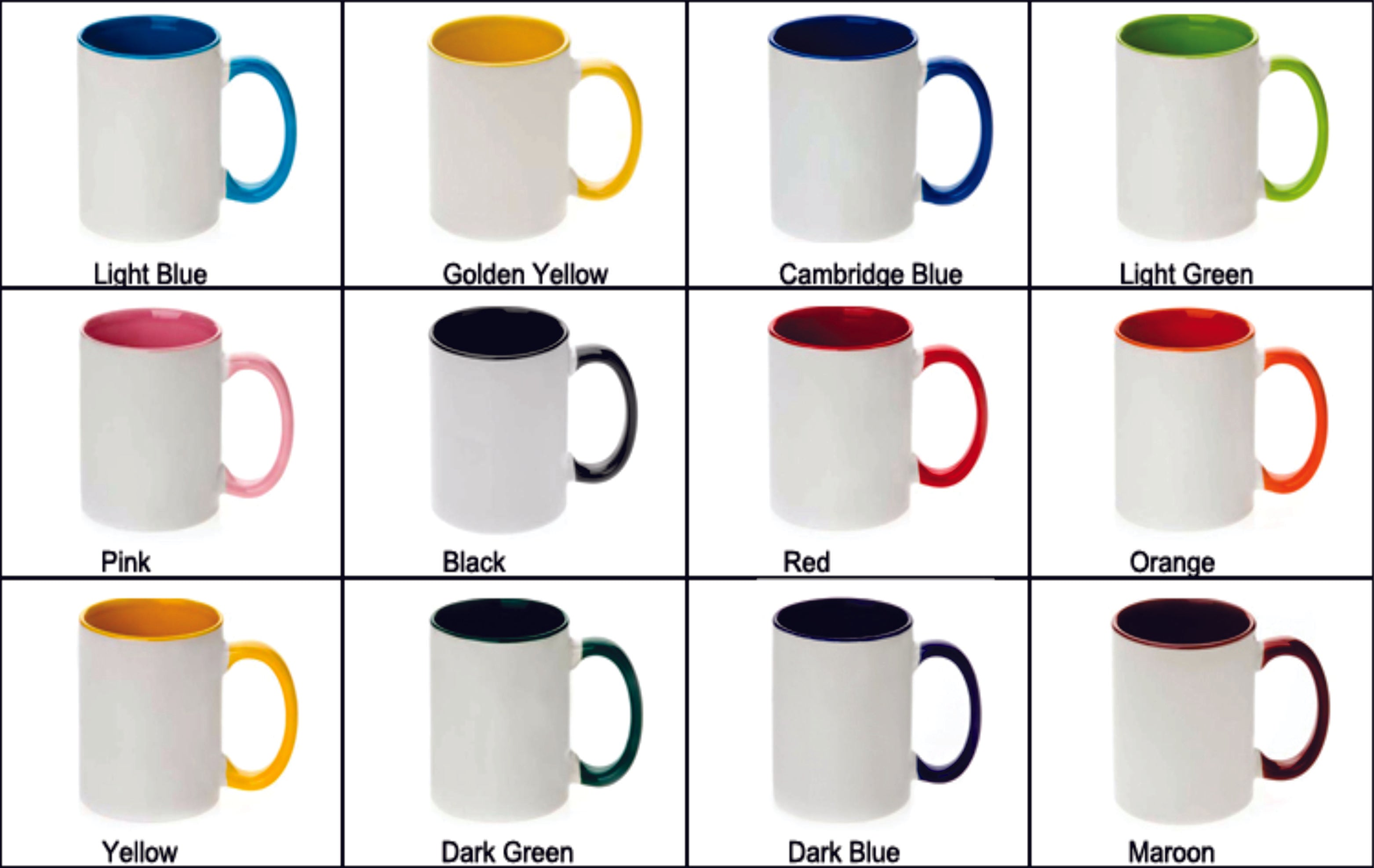 Sublimation Color Combo Mugs, 15 oz. 36 each - SEPS Graphics ...